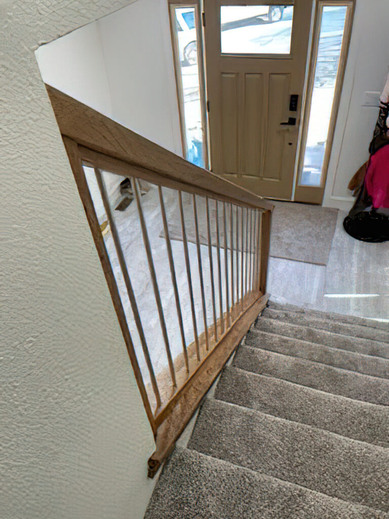 Custom Built Stair Railing - Finishing Touch